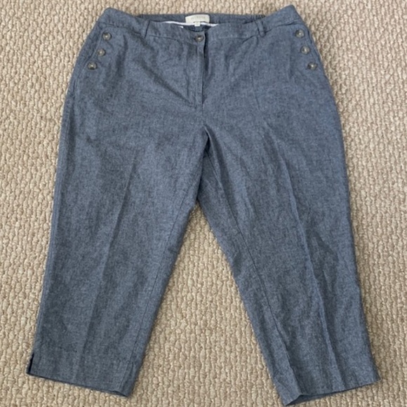 Talbots | Pants & Jumpsuits | Talbots Chambray Sailor Capri 6w | Poshmark